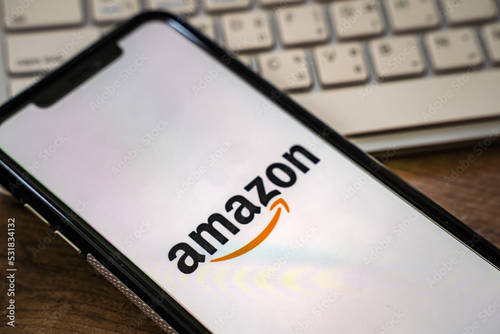 Marinette,WI / U.S.A. - Aug16,2019: Amazon prime day page and logo on ...