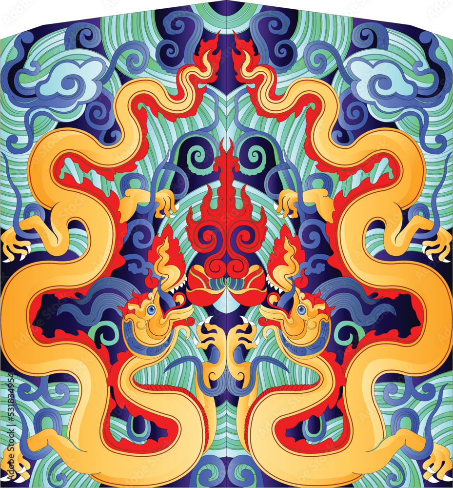 Vietnamese Traditional Decorative Art, Asian Pattern Stock Vector ...