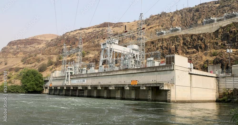 Oxbow hyro electric power station Snake River Idaho. Hydroelectric ...