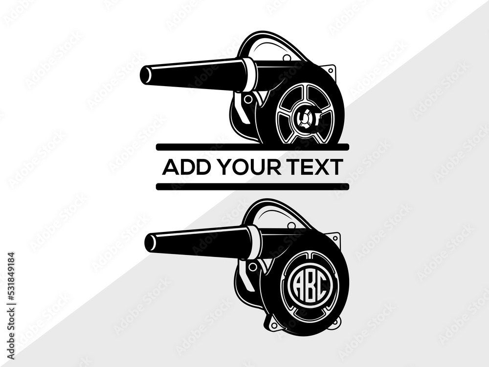Vetor de Blower Machine Monogram SVG, Leaf Blower Svg, Blower Svg ...