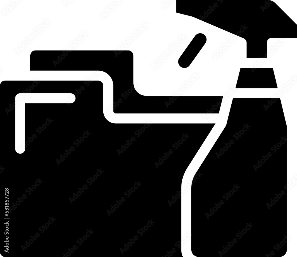 Data cleaning black glyph icon. Data mining technique. Prepare ...