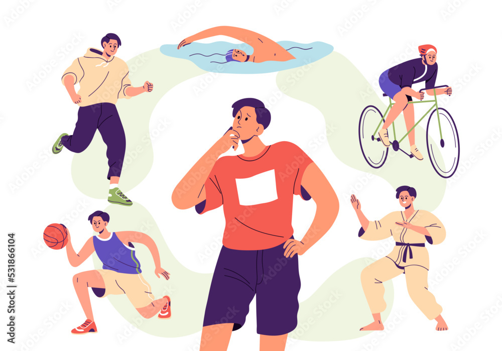 Poster Choose sport, physical activity for health concept – Wall Art ...