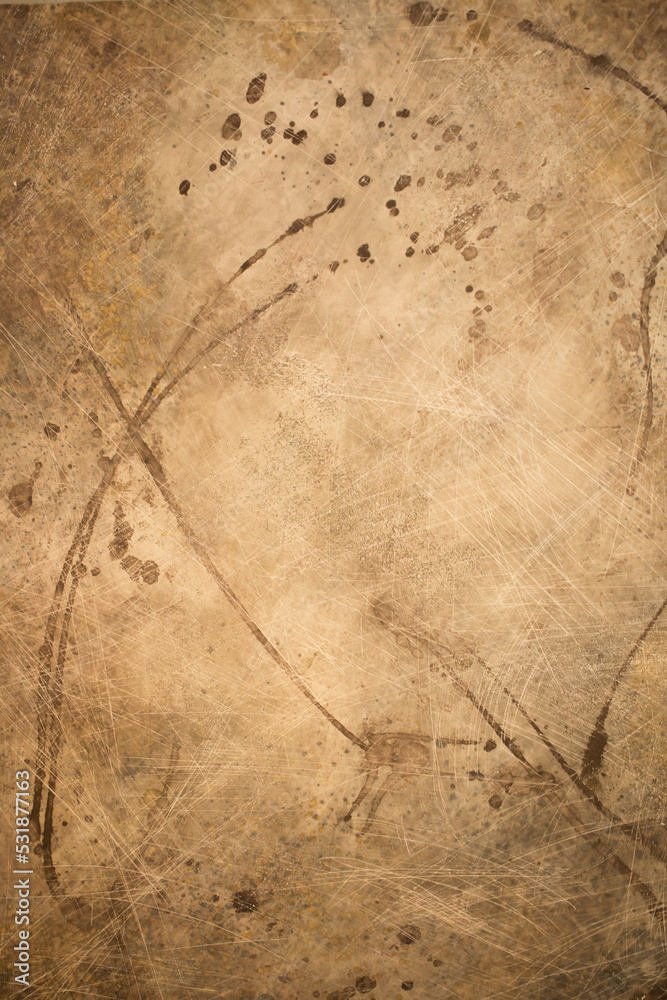 Vintage antique papyrus paper texture, abstract wall surface background ...