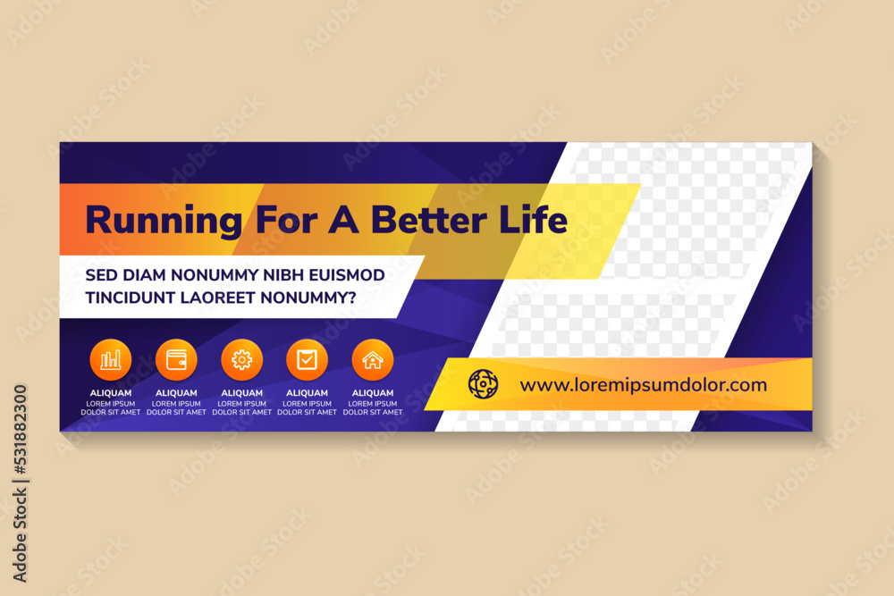 abstract modern banner design template for running for a better life ...