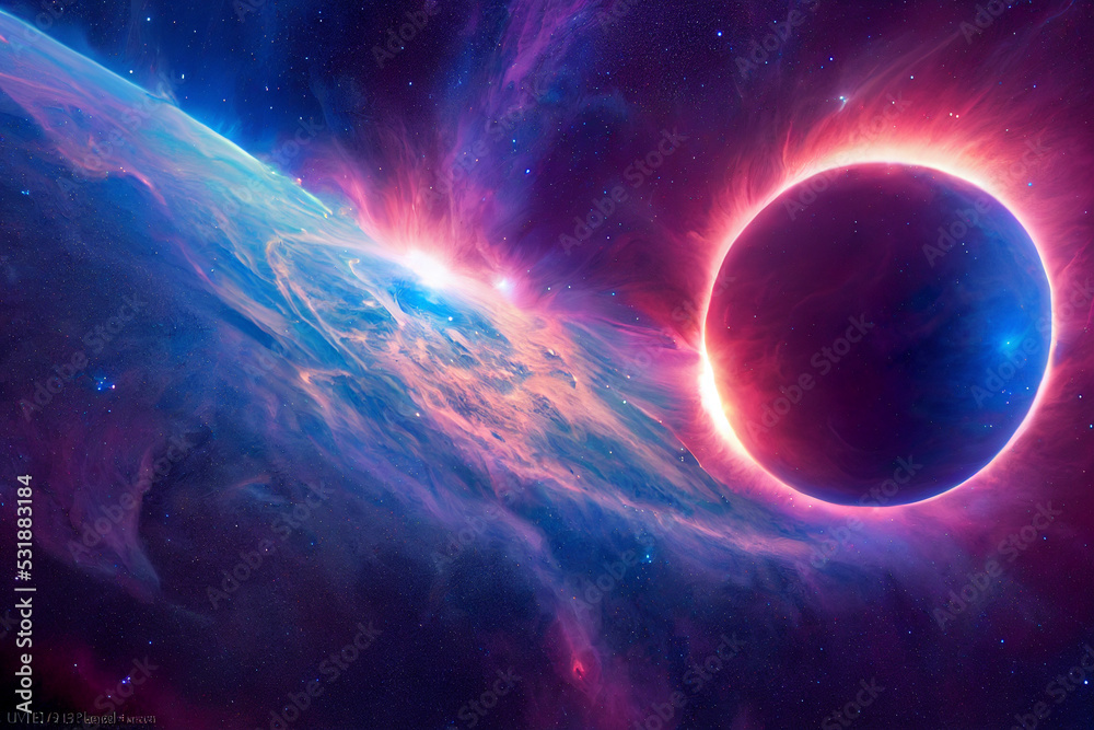 Amazing sci-fi background - supernatural extraterrestrial life form in ...