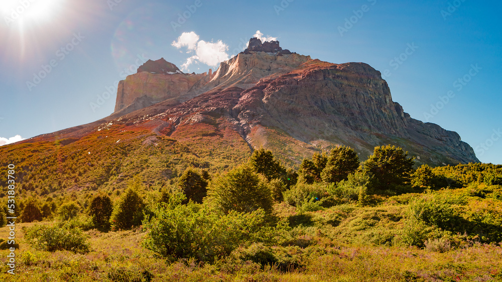Photo & Art Print Hiking trail towards major peaks, standing high ...