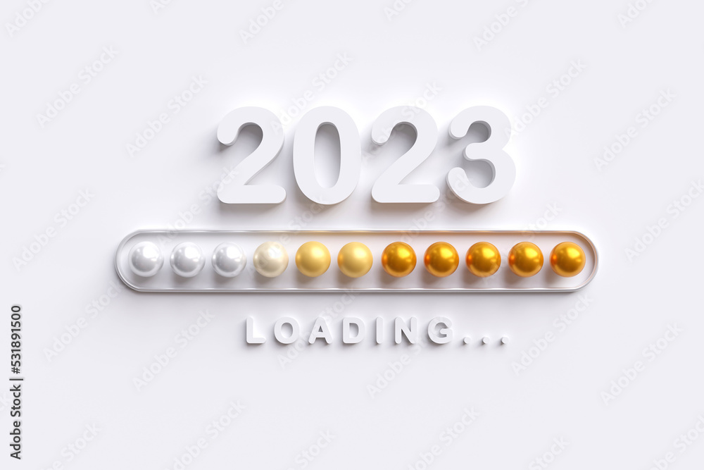 countdown to 2023. Loading year 2022 to 2023. Start new year goal plan ...