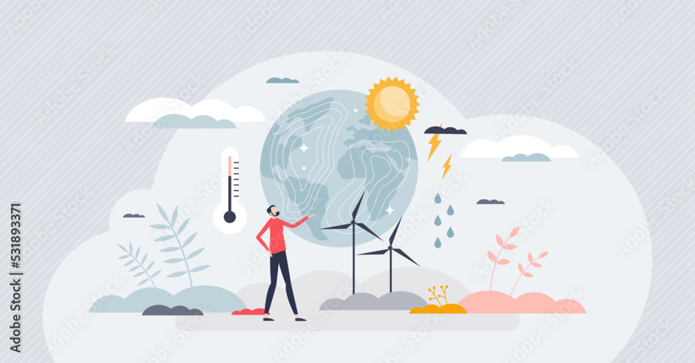 Climatology as knowledge about climate and weather tiny person concept ...