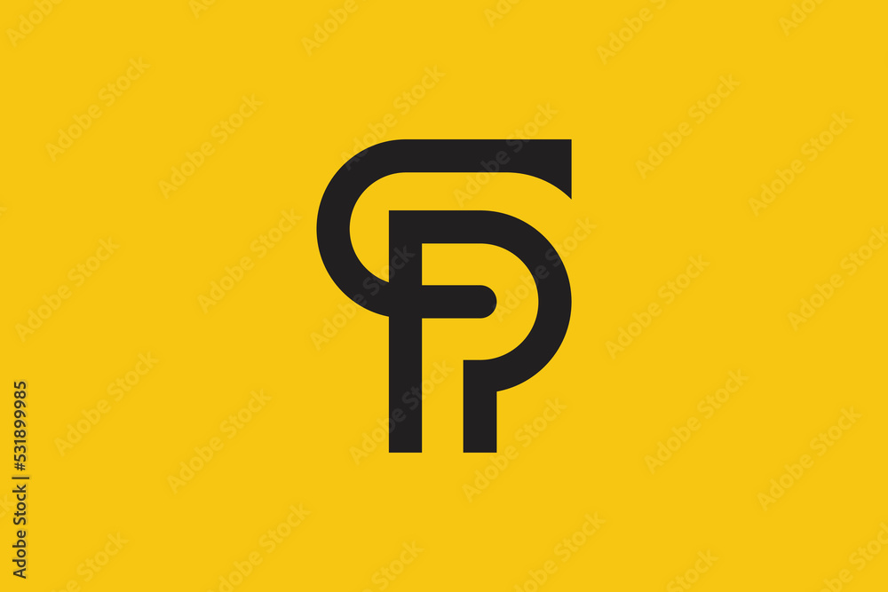 Minimal SP logo. Icon of a PS letter on a luxury background. Logo idea ...
