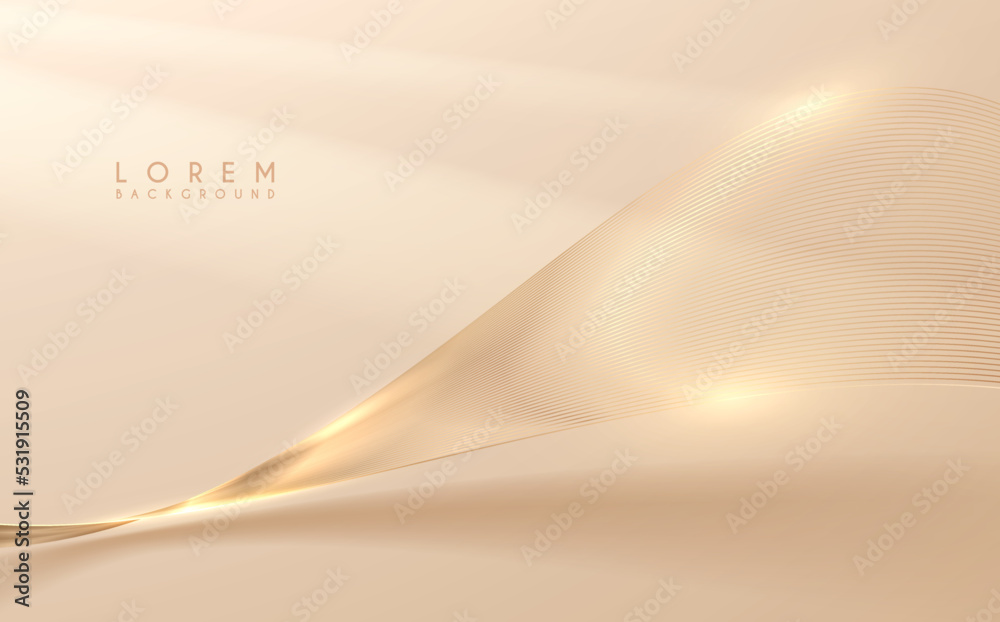 Abstract golden lines background with glow effect Stock Vector | Adobe ...