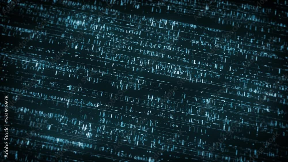 Big Data Digital Business Hitech Background/ 4k animation of an ...