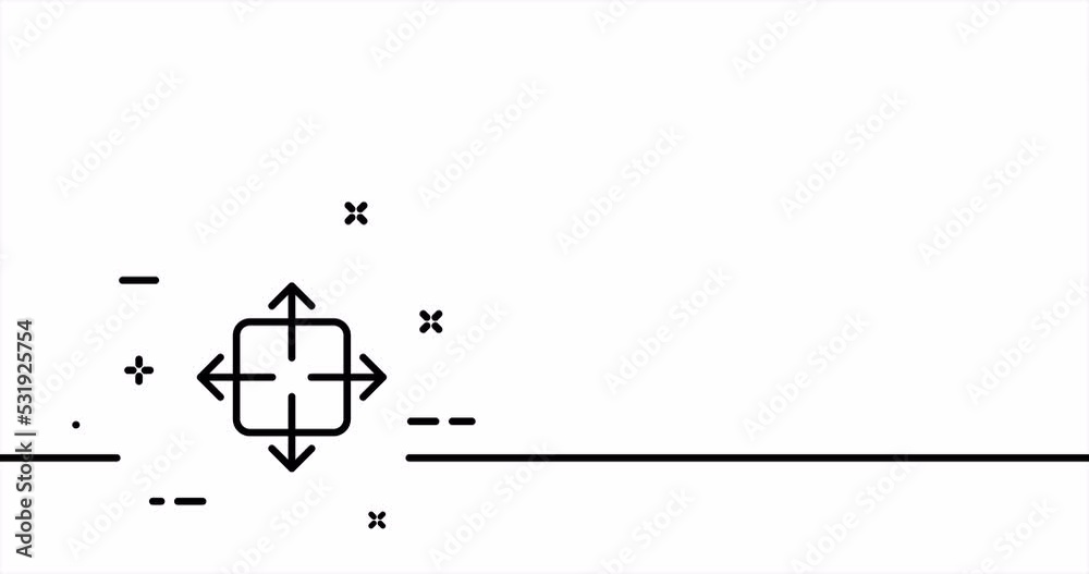 Zoom in arrows. Maximize, minimize, view, full screen, window, player ...