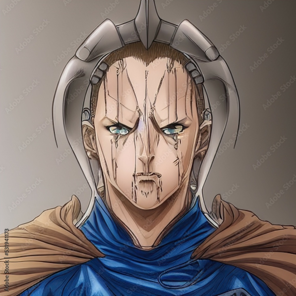 Cyberpunk anime guy, futuristic anime boy, digital illustration. Stock ...