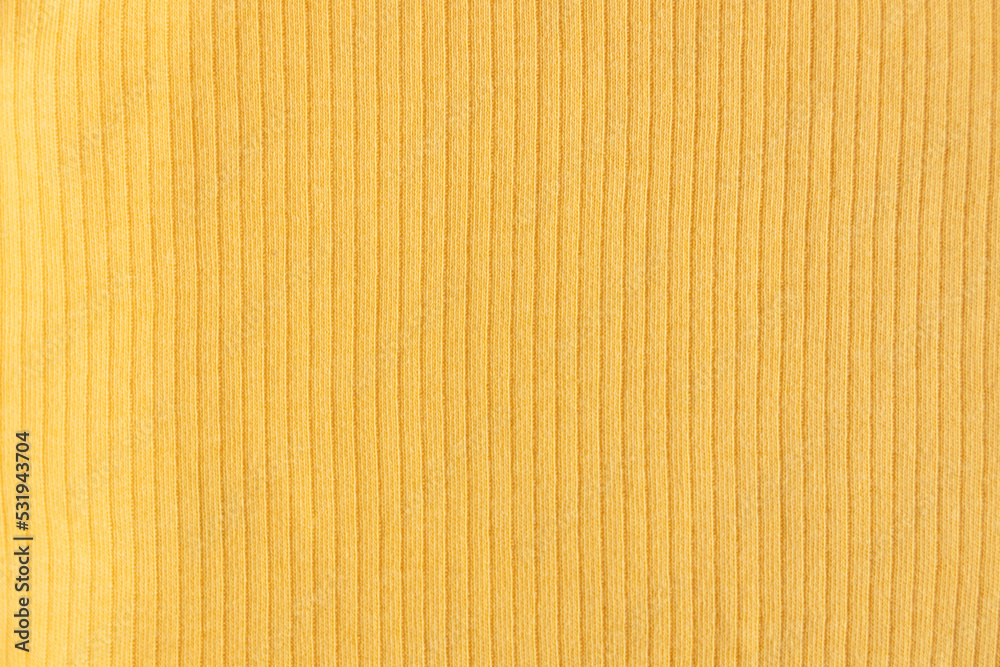 Ribbed cotton fabric texture yellow color . Close up rib cotton cloth ...