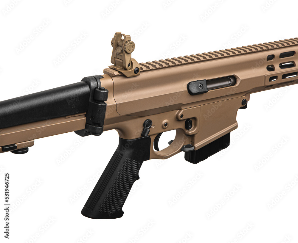 Modern automatic rifle isolated on white. Weapons for police, special ...