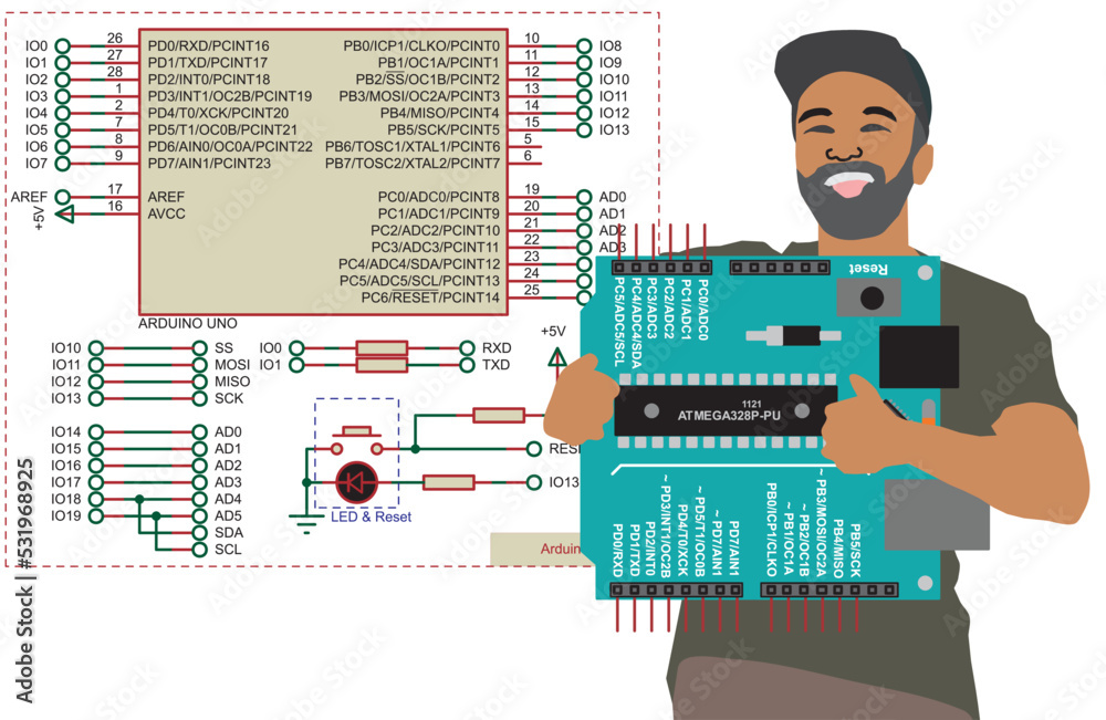 A student of the Faculty of Radio Engineering against the background of ...