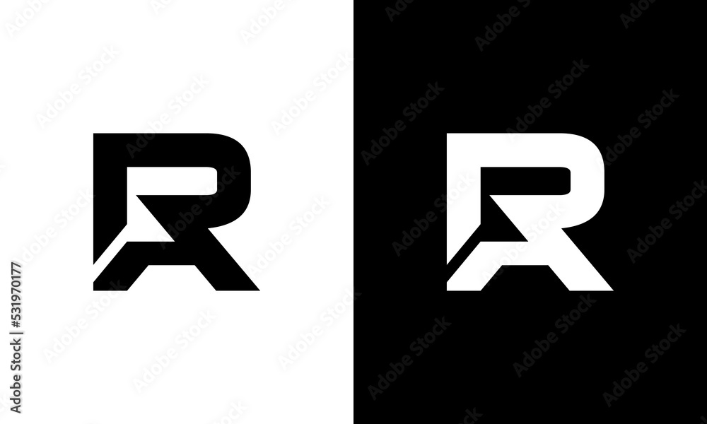 letter ra logo design Stock Vector | Adobe Stock