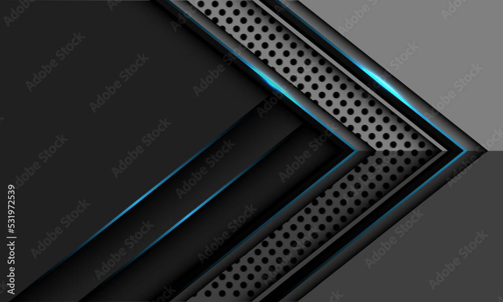 Abstract Blue Light Line Arrow Direction Circle Mesh Shadow Design Modern Luxury Futuristic
