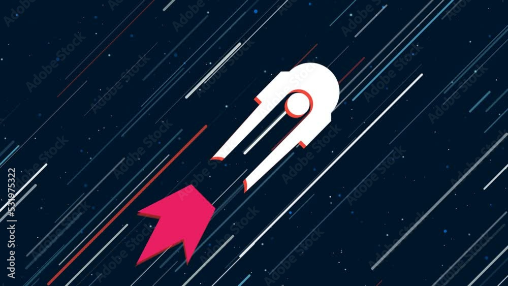 Solo bobsleigh symbol flies through the universe on a jet propulsion ...