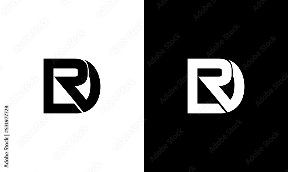 letter rd logo design Stock Vector | Adobe Stock