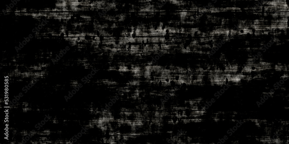 Dark horror in black and grey monochrome paper with wood texture. Dust ...