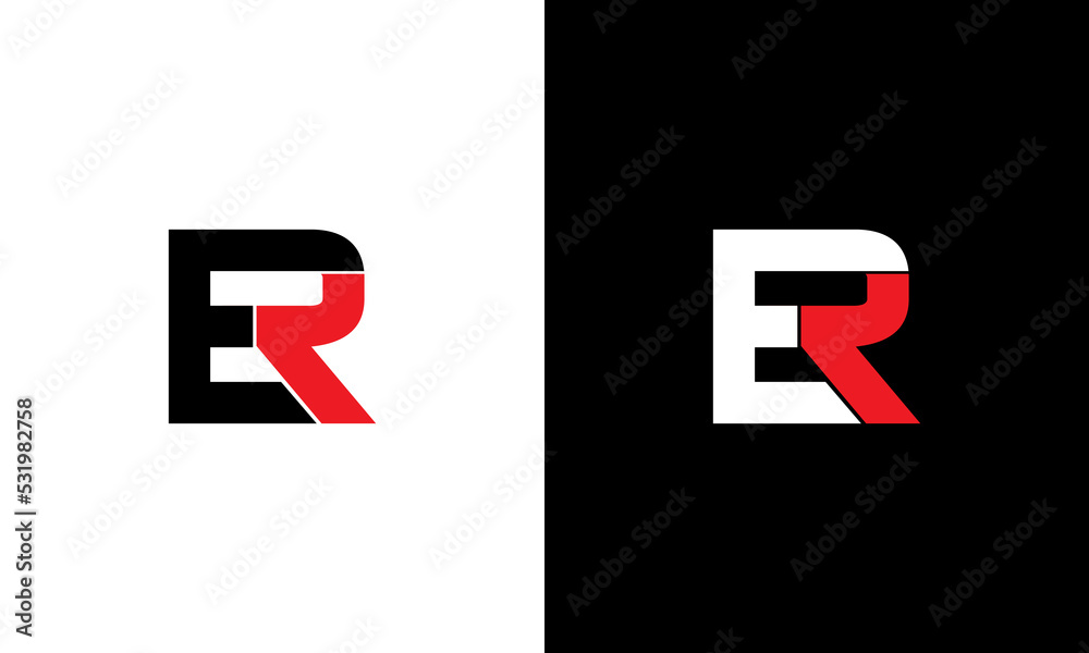 letter re logo design Stock Vector | Adobe Stock