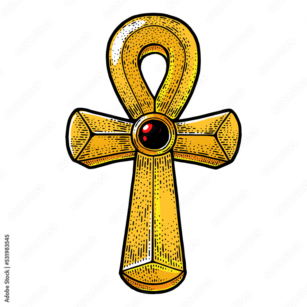 Ankh ancient life symbol sketch PNG illustration with transparent ...