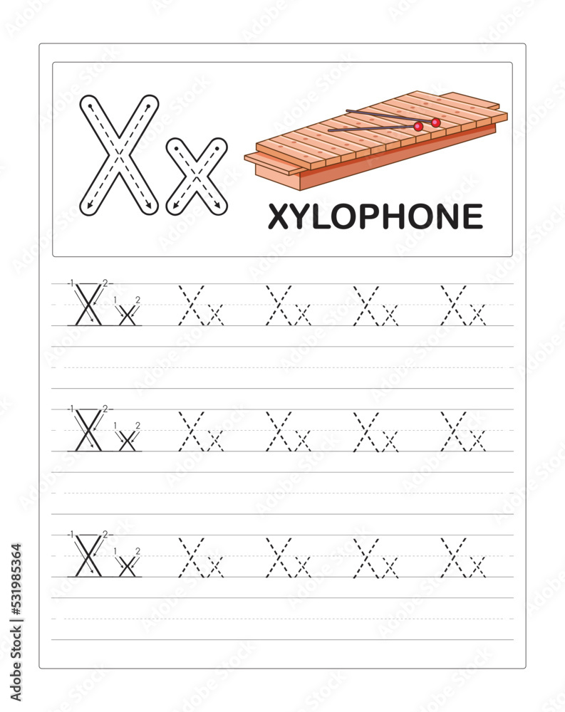 Alphabet letters tracing worksheet. Tracing practice worksheet ...