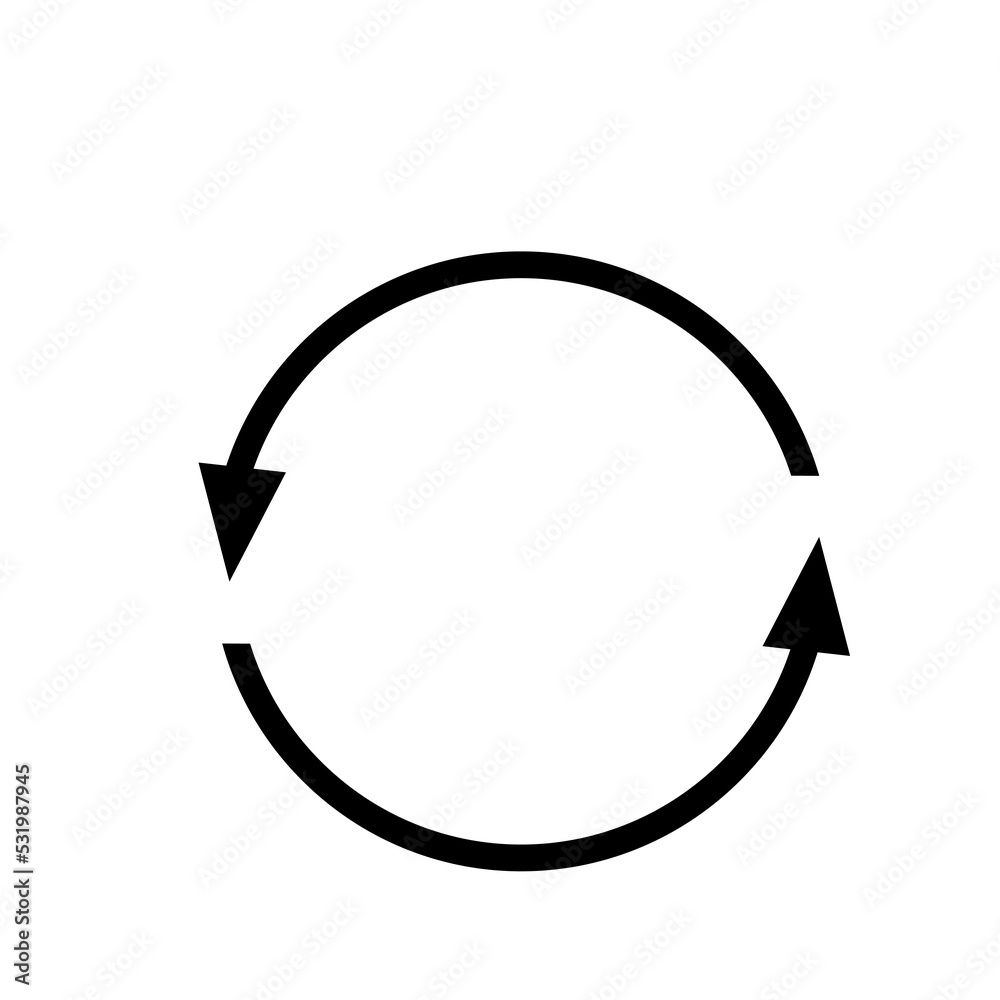 Black and white recycle icon, PNG with transparent background. Stock ...