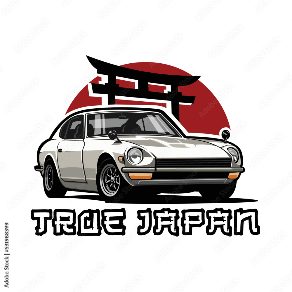 Classic Japanese Sport Car Vector Illustration. Best for JDM Enthusiast ...