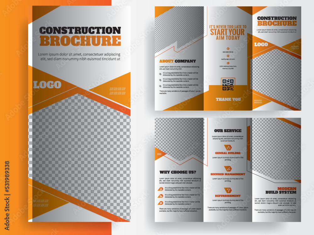 Construction Brochure for Building marketing template, Business Real ...