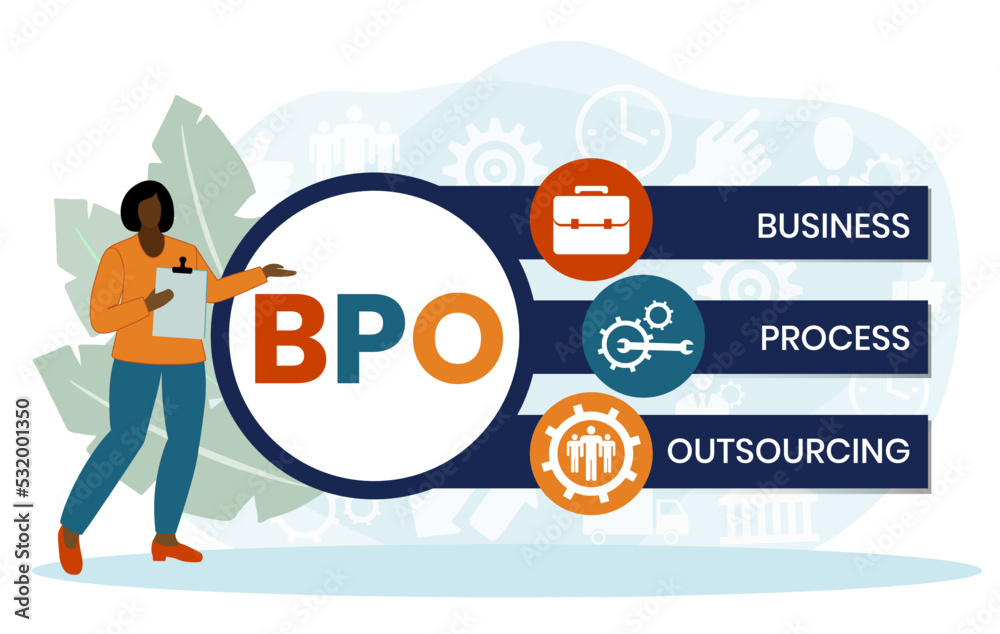BPO - Business Process Outsourcing. acronym, business concept ...