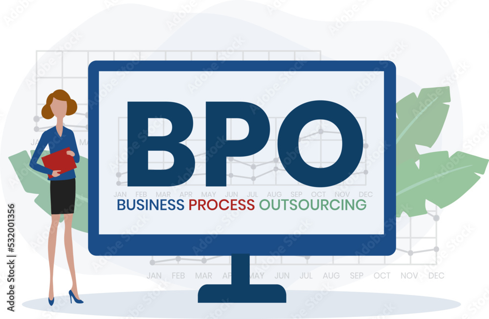 BPO - Business Process Outsourcing. acronym, business concept ...