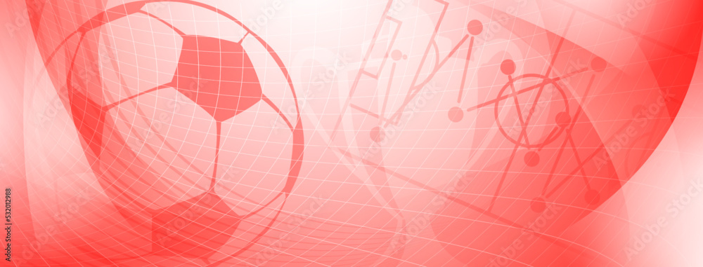 Abstract background on a football theme with big ball and other soccer ...