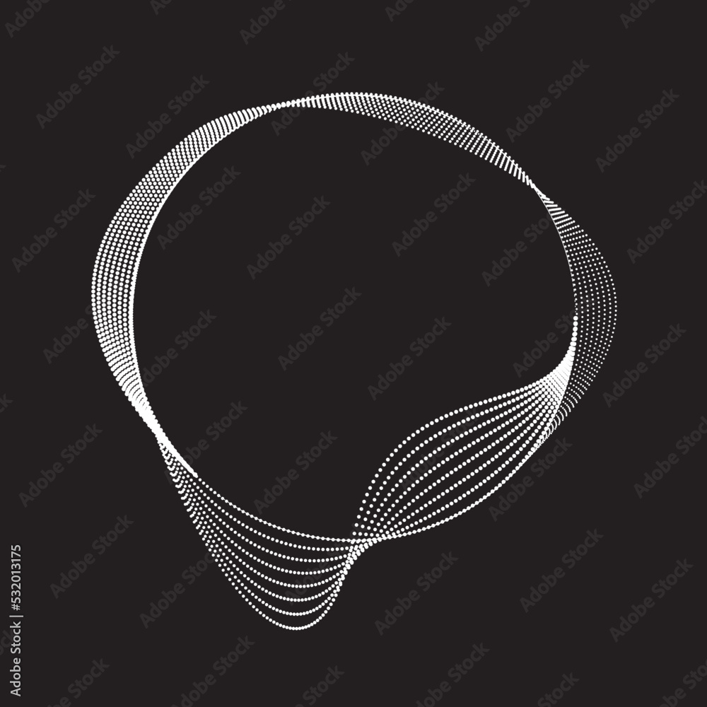 Abstract oval Lines Background with geometric circles . Vector rotating ...