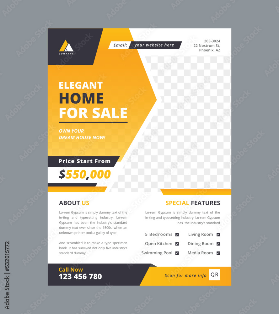 Corporate construction flyer A4 template, Construction Flyer Template ...