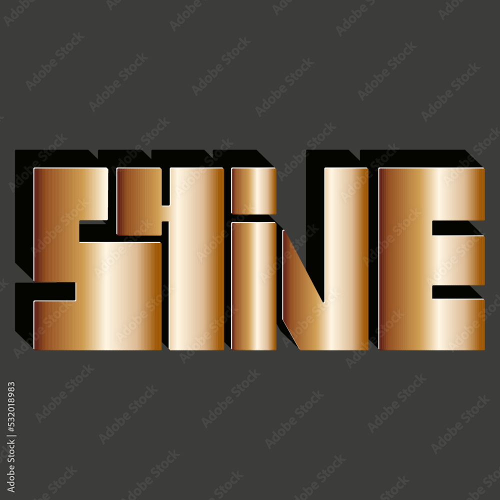 shine. Gradient vector lettering with unique letters. can be used to ...
