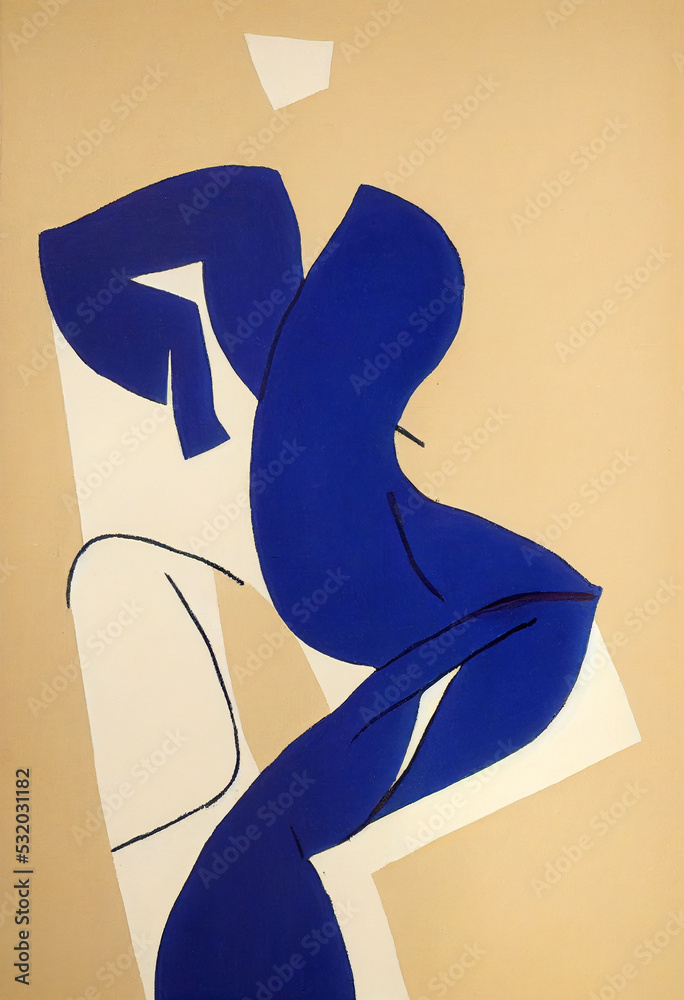 abstract human figure, inspiration of famous artist Henri Matisse ...