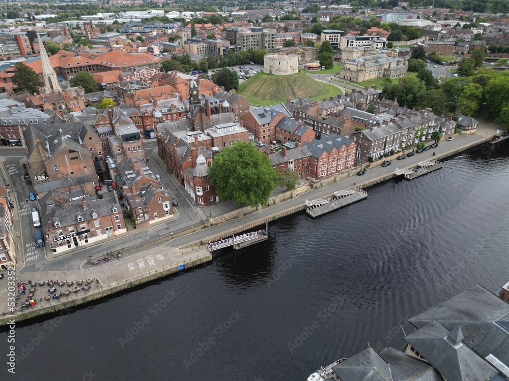 aerial view of The River Ouse is the beautiful river that flows through ...