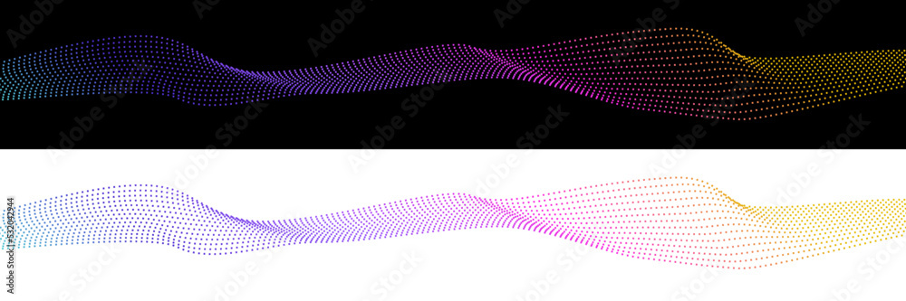 Abstract multicolor rainbow wave, sound wave, graphic Stock Vector ...