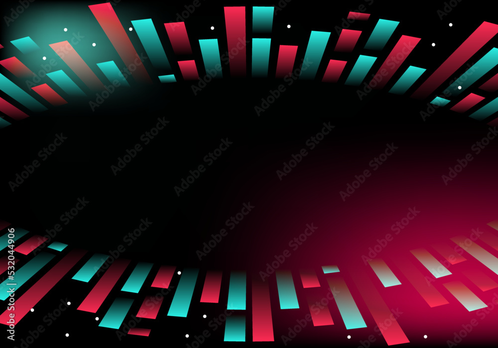 Futuristic blue red gradient vector black background contrast color ...