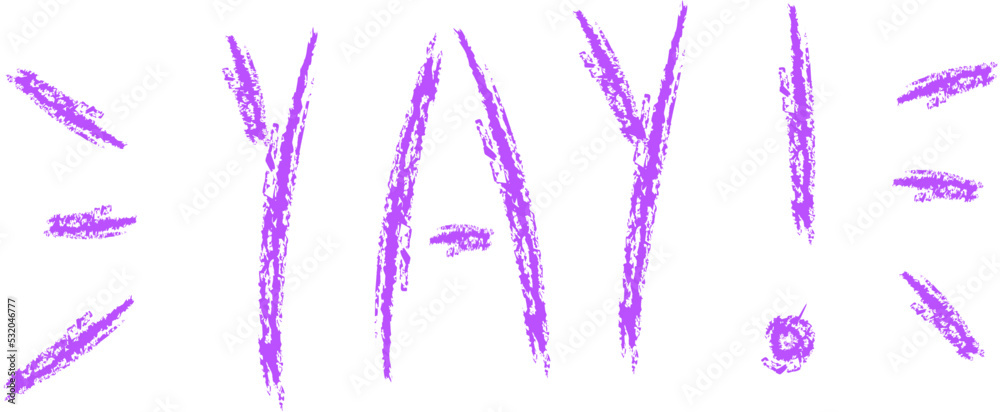 Yay Hand Written Stock Vector | Adobe Stock