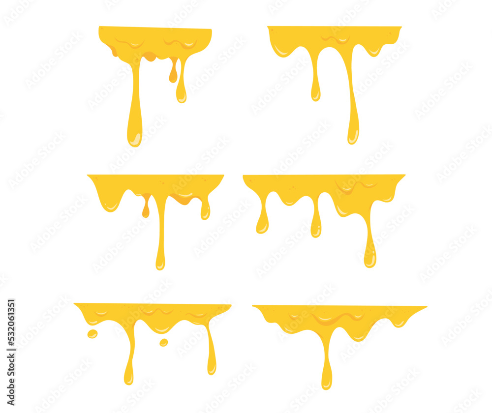 melting cheese liquid drop border with flat top for top decoration ...