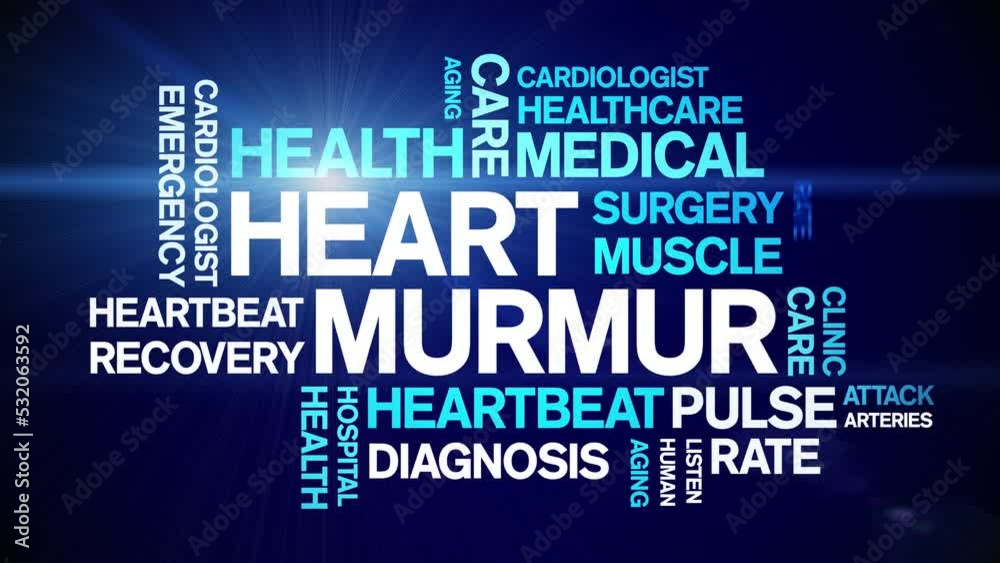 Heart Murmur animated tag word cloud;text design animation kinetic ...
