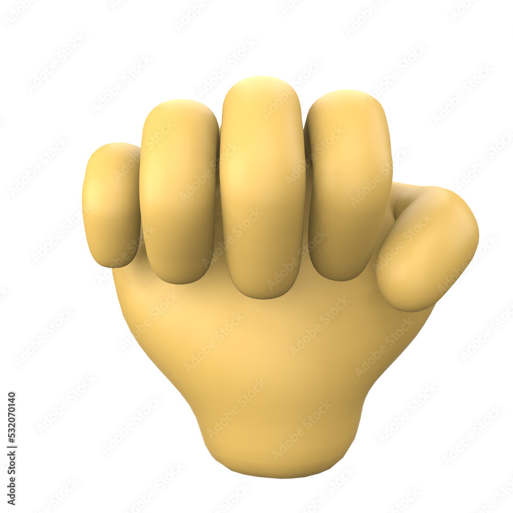 3D Illustration of hand sign emoticon on Transparent PNG Background. 3D ...