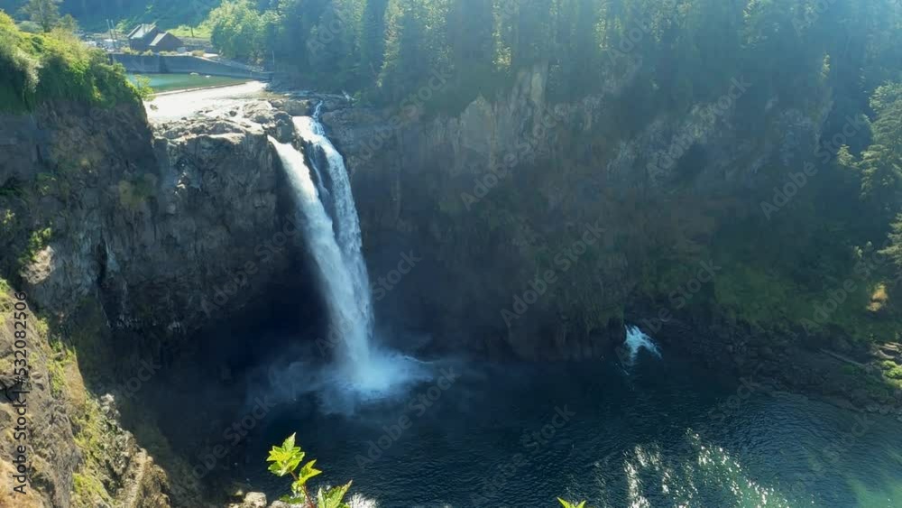 Snoqualmie Falls is a 268-foot waterfall and is one of Washington's ...