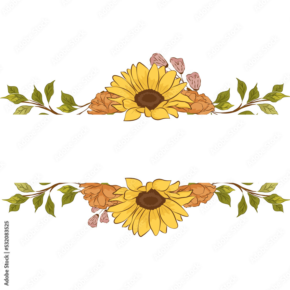 Sunflower Border Png