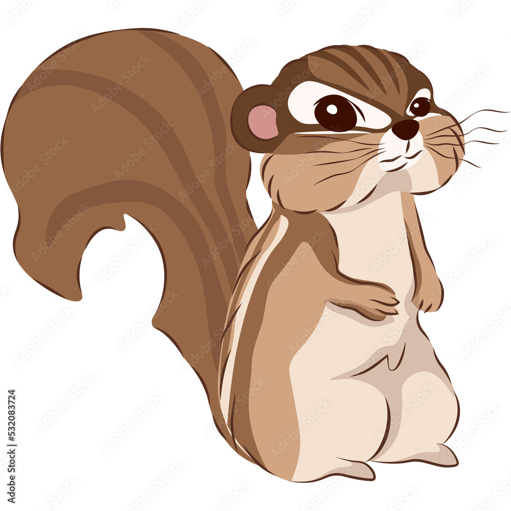 Squirrel Chipmunk PNG Clipart Illustration Stock Illustration | Adobe Stock