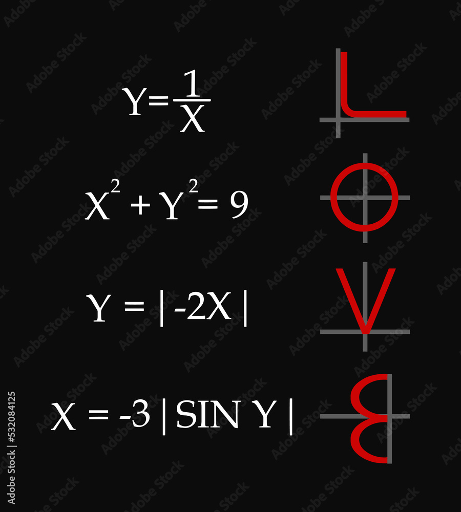 Formula of love. Vector illustration. Stock Vector | Adobe Stock