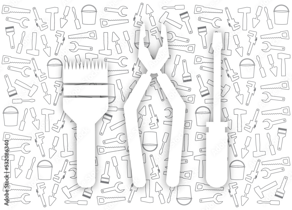 Handyman Tools pattern. Corporate web site elements & background ...